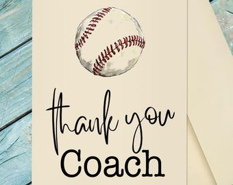 Volleyball Coach Thank You Card / Thankful Card / Coach Appreciation ...