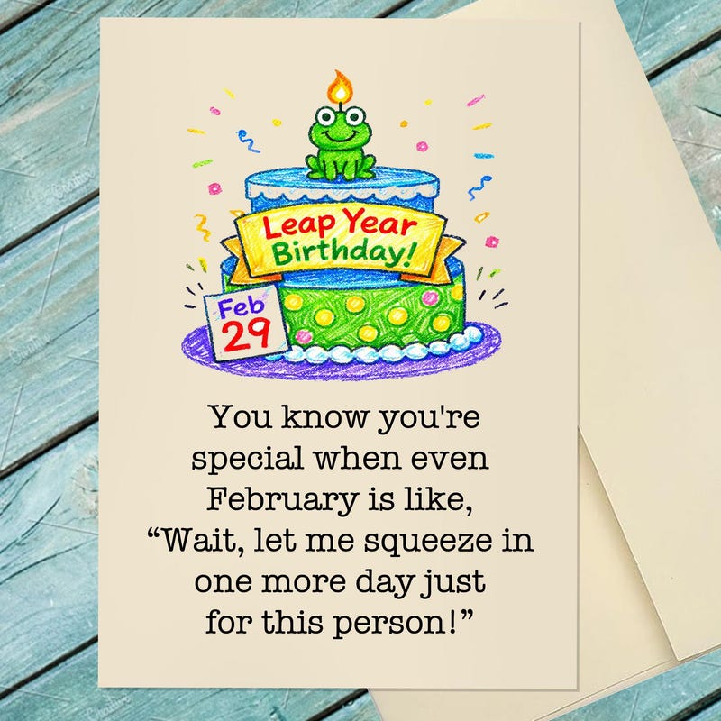 Leap Day Birthday Card - Etsy