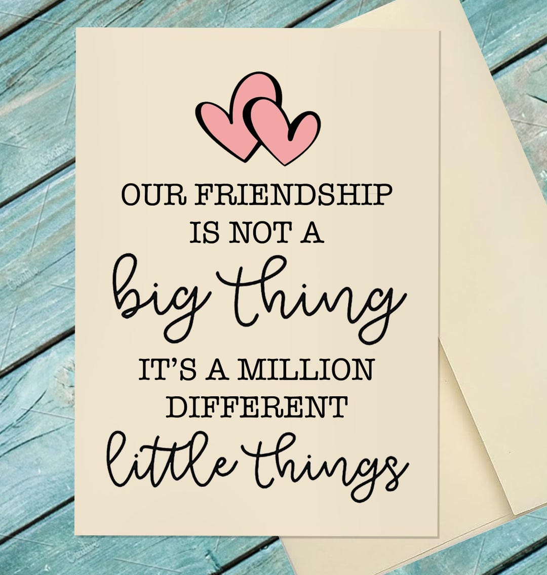 Heartfelt Friendship Card / Great Card for a Friend / Friends for Life ...