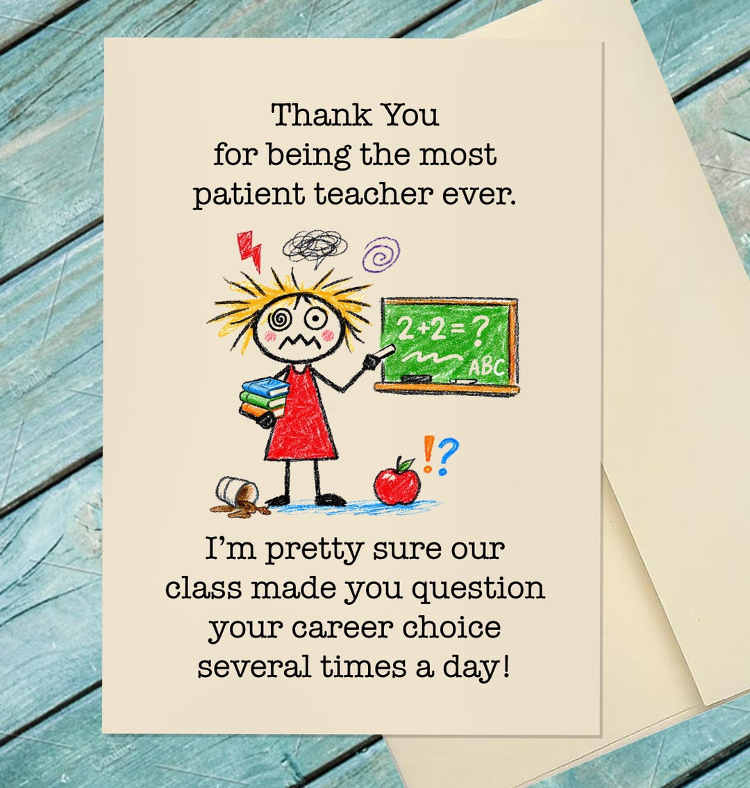 Teacher Card / Encouraging Card / Supporting a Teacher/ Teacher Thank ...
