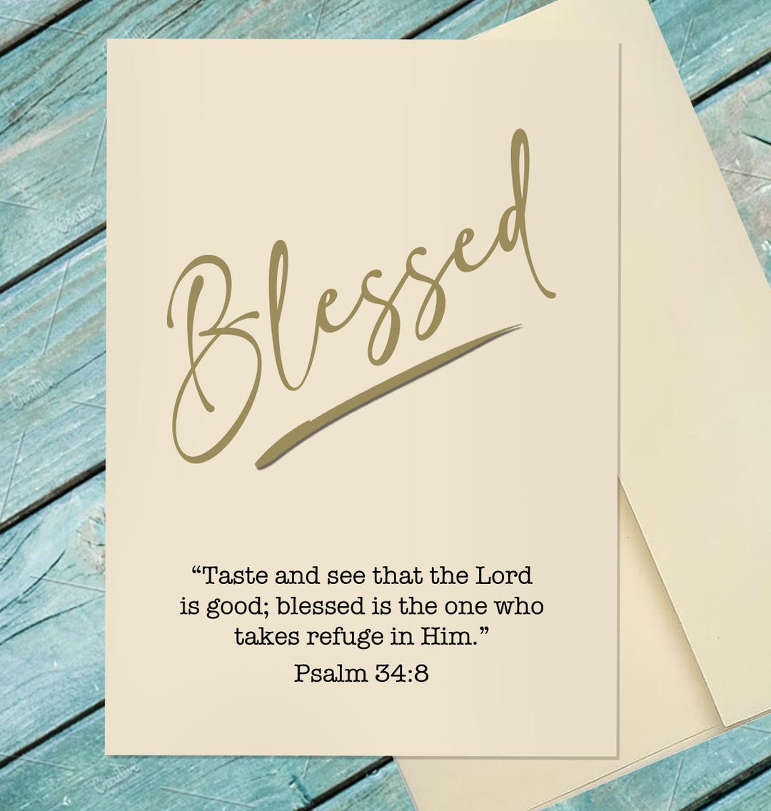 Scripture Faith-based Card / Blessed / Blessing / Christian Greeting ...