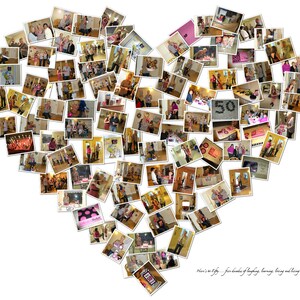 Custom Canvas Mosaic Collage Picture Gift Wedding or Anniversary Wall ...