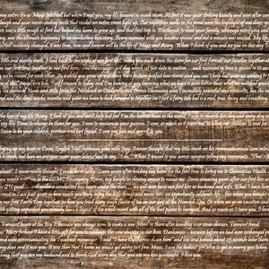 Wedding Vows on Wood Wedding Vow Art Song Lyric Art 5th Anniversary ...