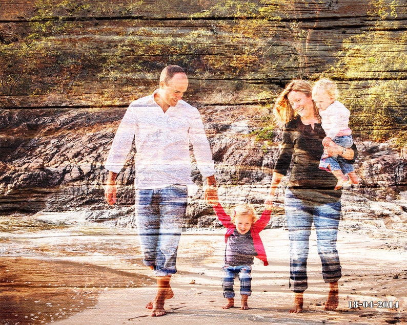 Custom Family Portrait Wood Print: Rustic Home Decor - Etsy