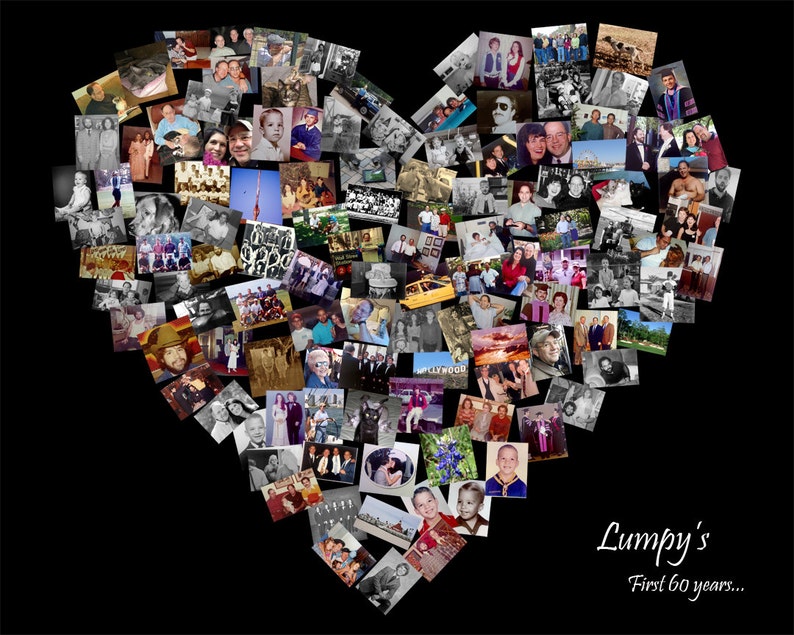 Custom Canvas Mosaic Collage Picture Gift Wedding or - Etsy