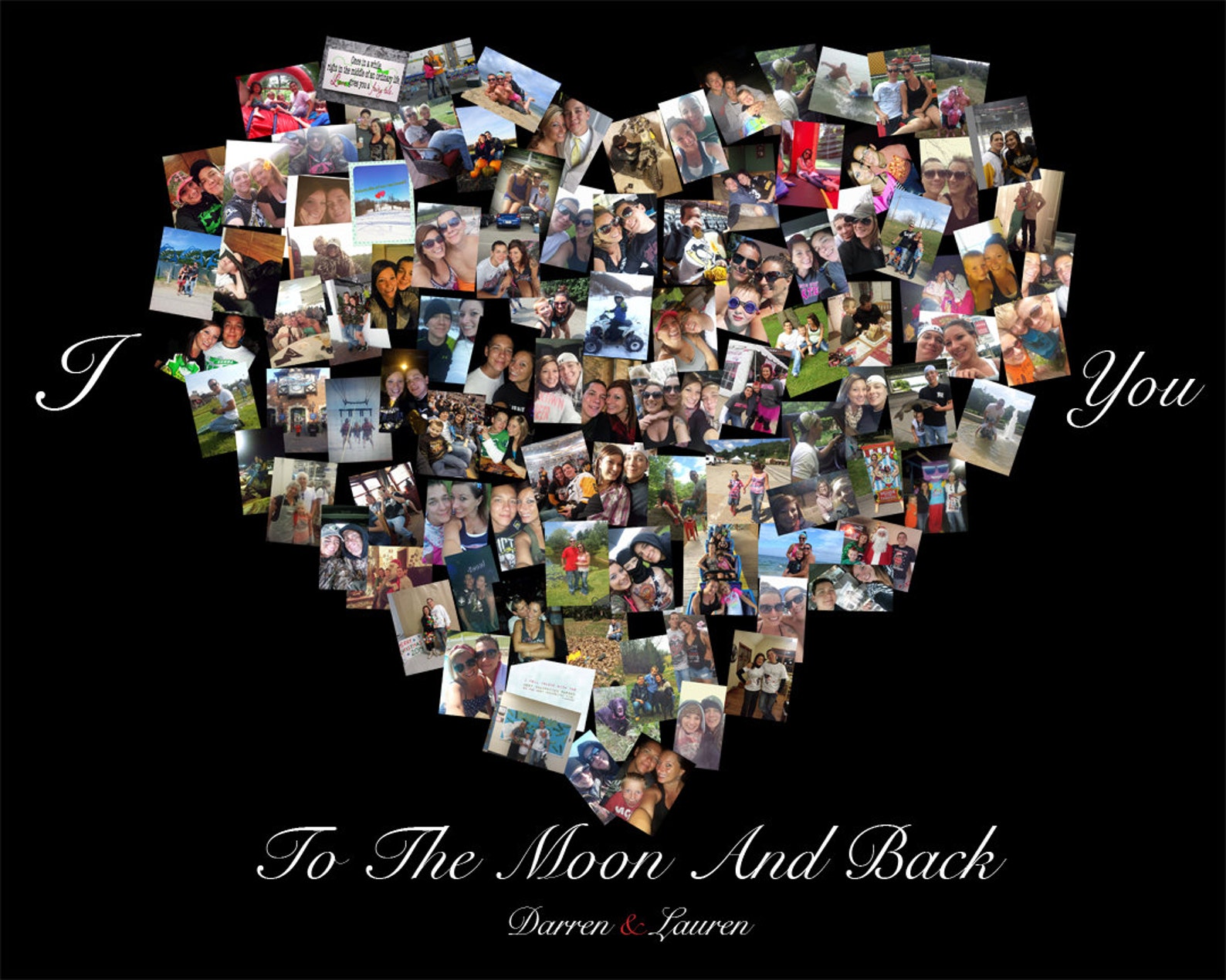 Custom Canvas Mosaic Collage Picture Gift Wedding or - Etsy