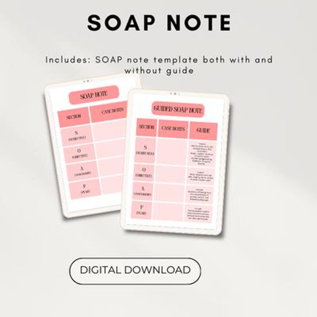 SOAP Note Template, Printable Nursing Templates, Aprn Templates, SOAP ...