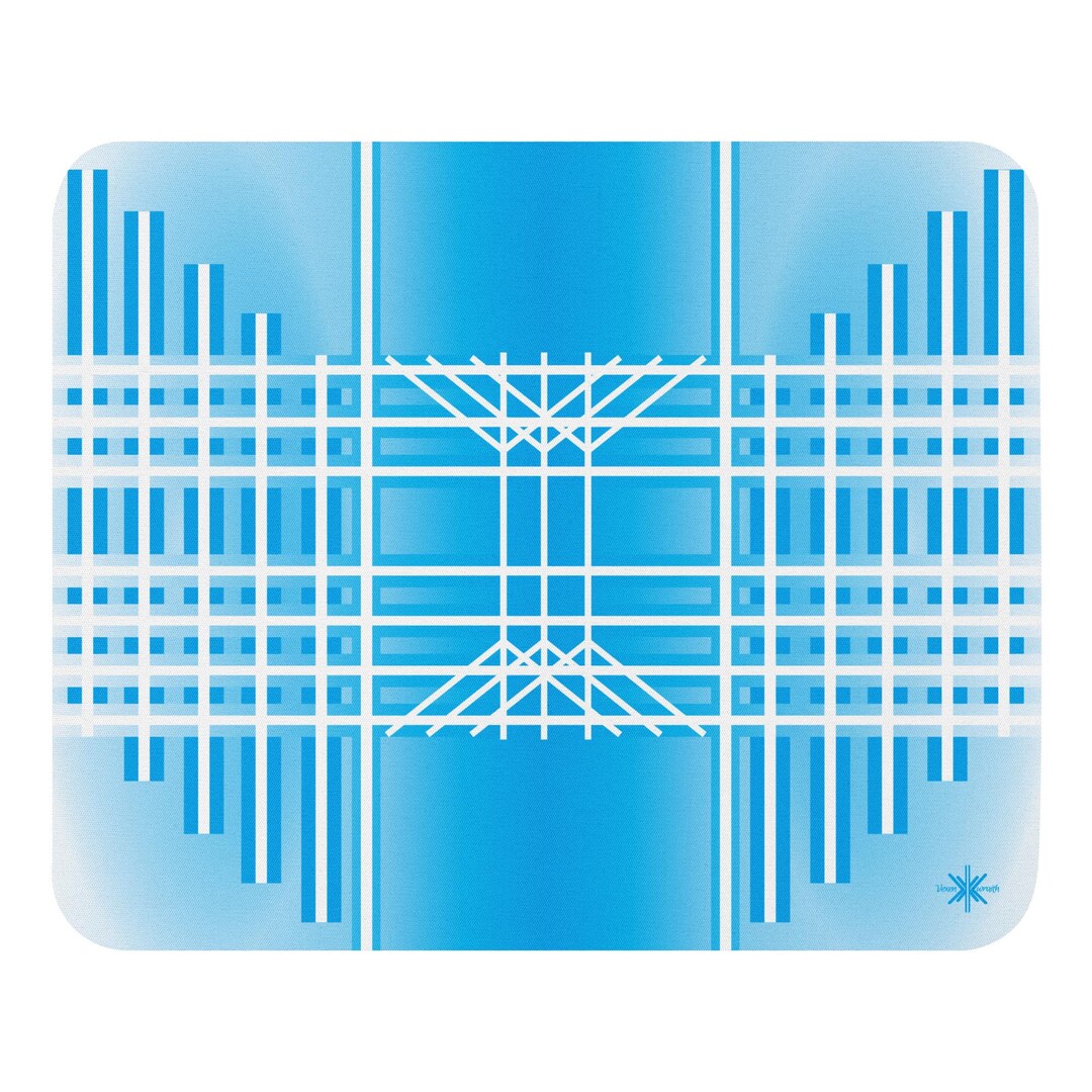 Frost Gradient Abstract Art Mousepad, Chalc Rune, Turquoise, White - Etsy