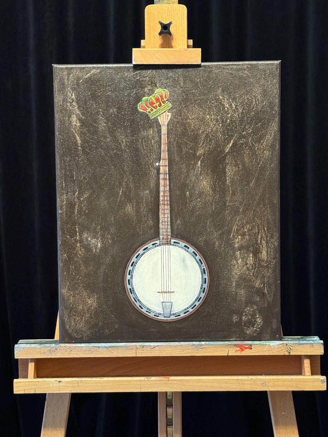 Bluegrass Banjo Wall Art, Banjo Art, Banjo Painting, Banjo Wall Decor ...