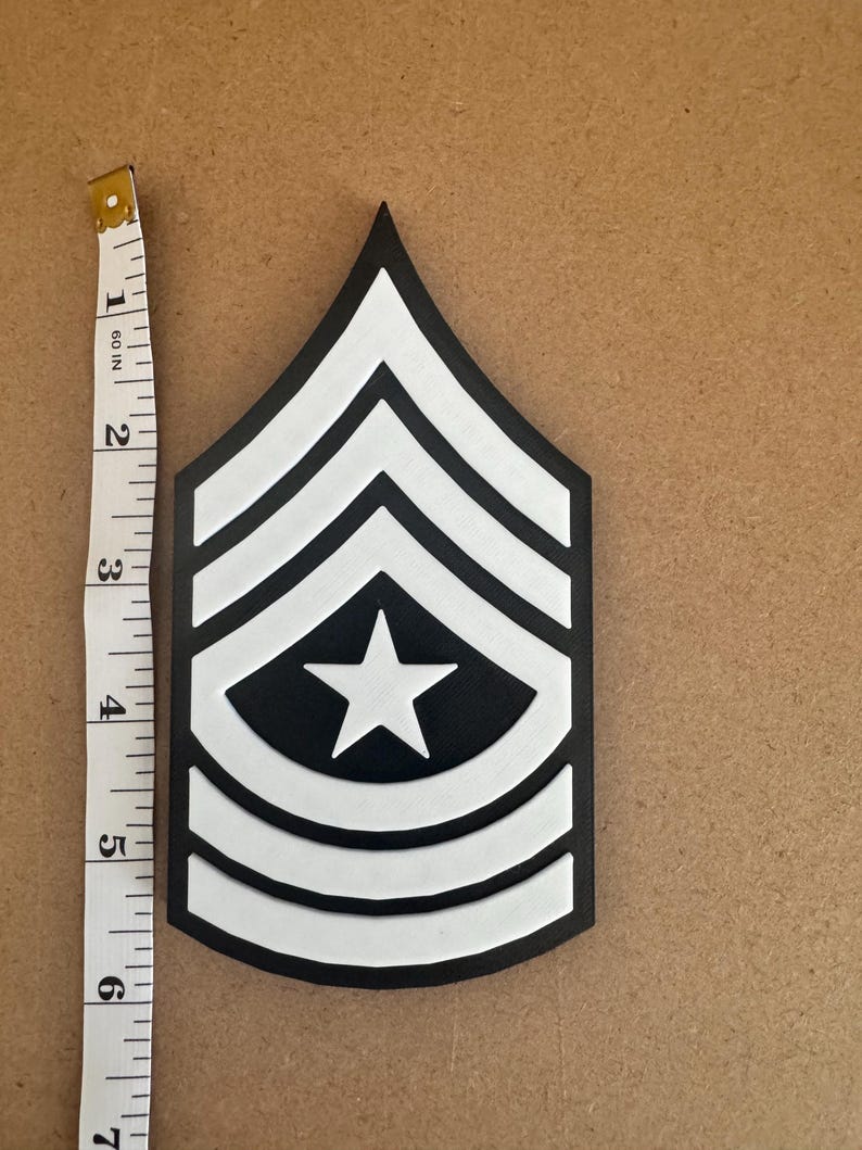 Custom Army Sergeant Major (SGM) Rank Insignia for Retirement Plaque ...