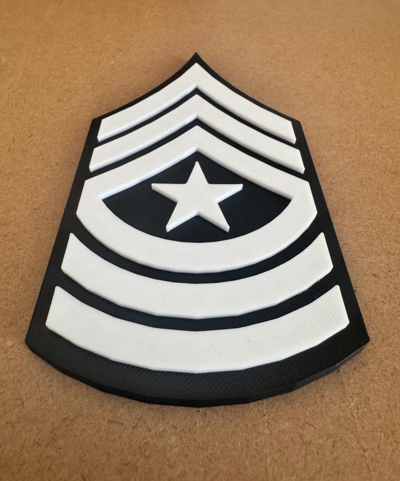 Custom Army Sergeant Major (SGM) Rank Insignia for Retirement Plaque ...