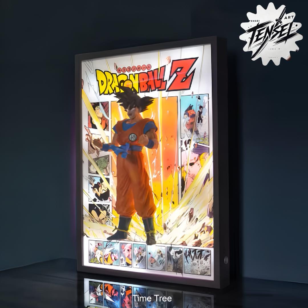 Dragon Ball Z 3D Light Box - Goku Super Saiyan - 3 Color LED Lighting ...