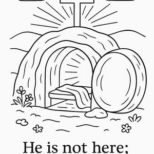 He is Risen: an Easter Coloring Book for Little Hearts - Etsy