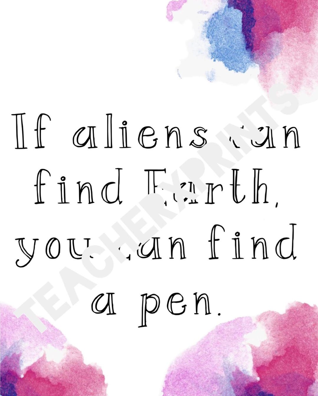 Classroom Digital Print - Pink Aliens - Etsy