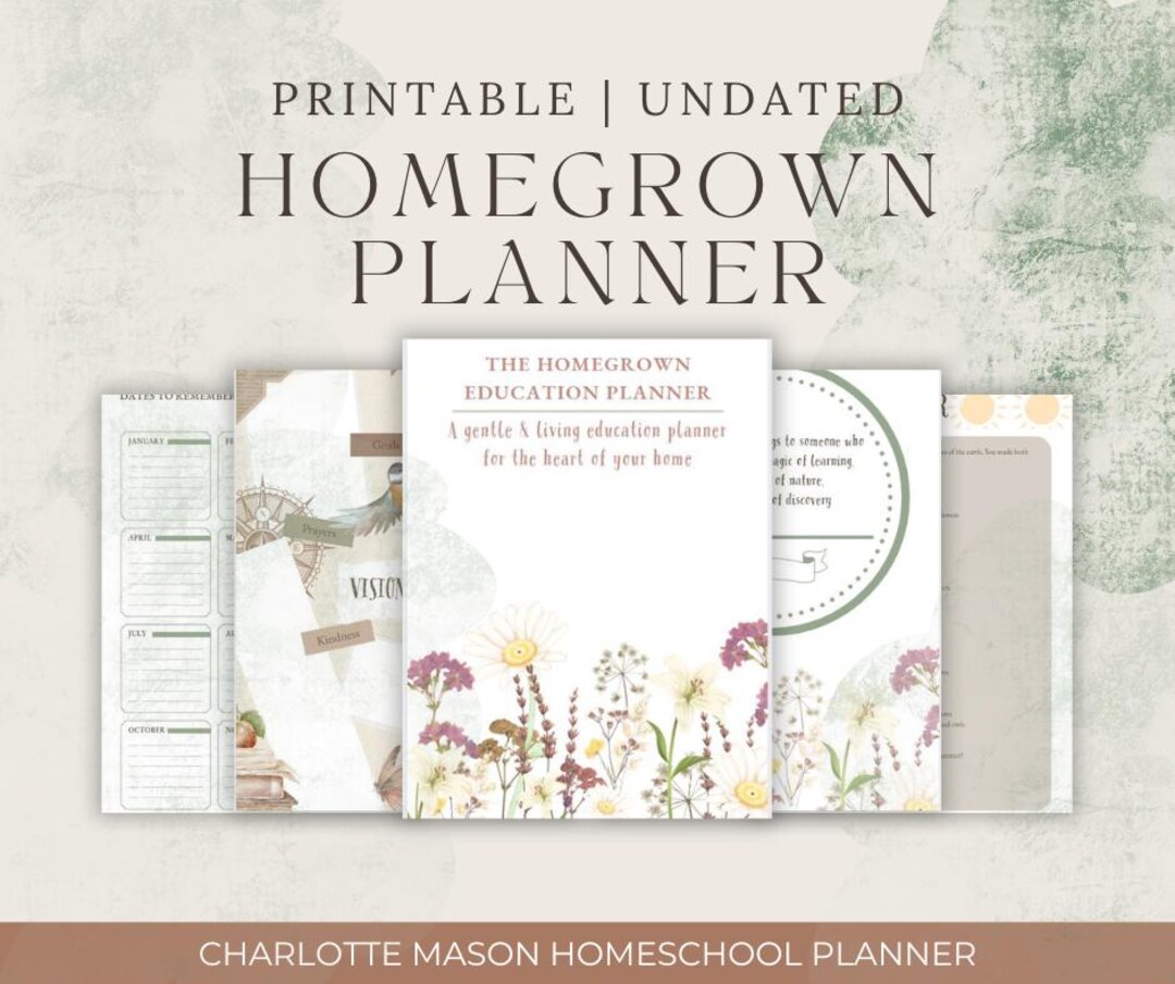 Homegrown Charlotte Mason Homeschool Planner | Printable Homeschool ...