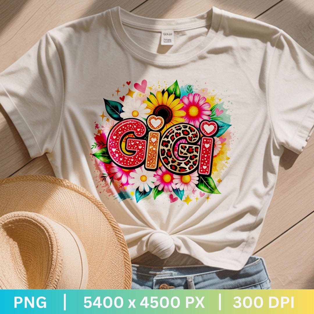 Floral Gigi Png, Leopard Gigi Png, Gigi Flower Png, Mama Flower Png ...