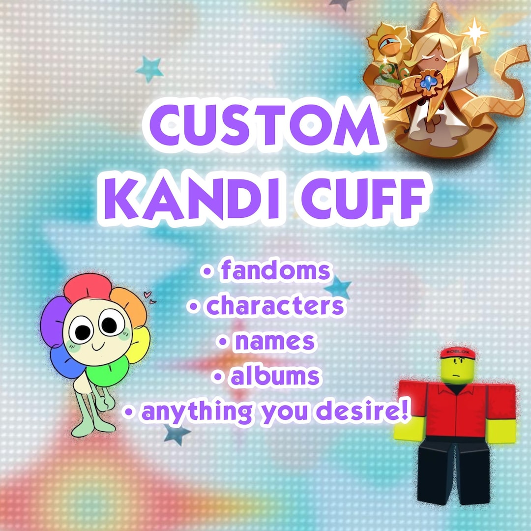CUSTOM Kandi Fandom Rotating Cuff / Bracelet - Etsy