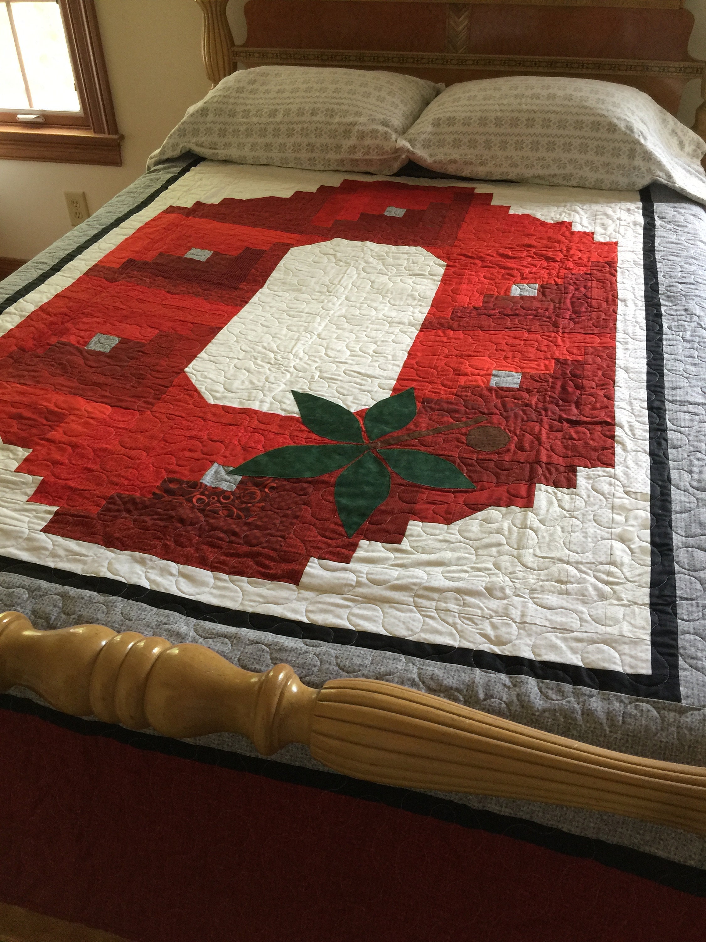 NCAA Ohio State Buckeyes Block O Quilt licensed Full Size - Etsy