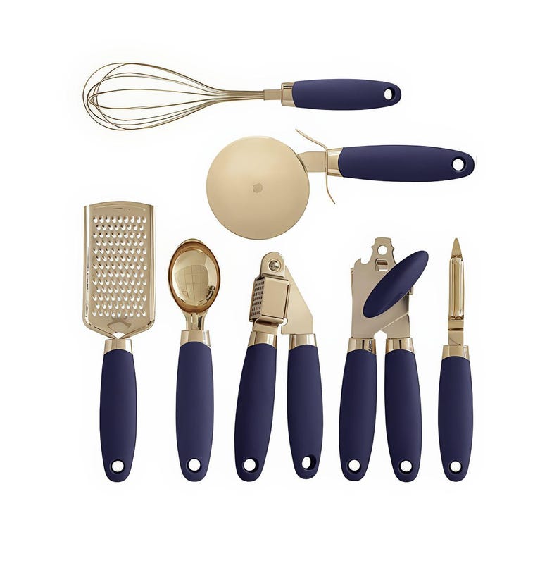 Rose Gold Stainless Steel Kitchen Tool Set – 7PC Utensil Set With ...