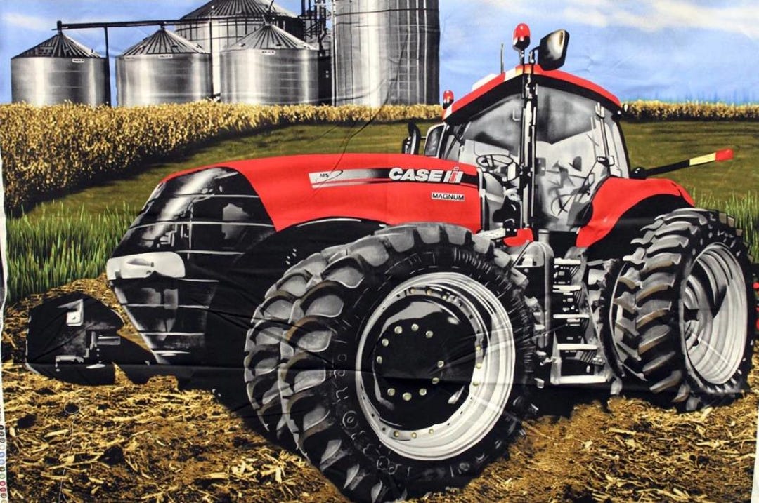 Case IH Magnum Tractor With Grain Bins Fabric Panel - Etsy