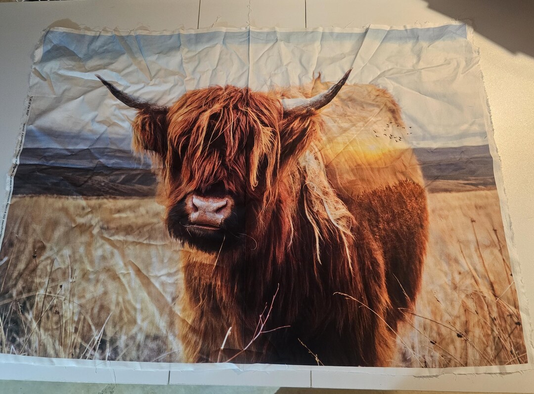 Highland Cow Fabric Panel - Etsy