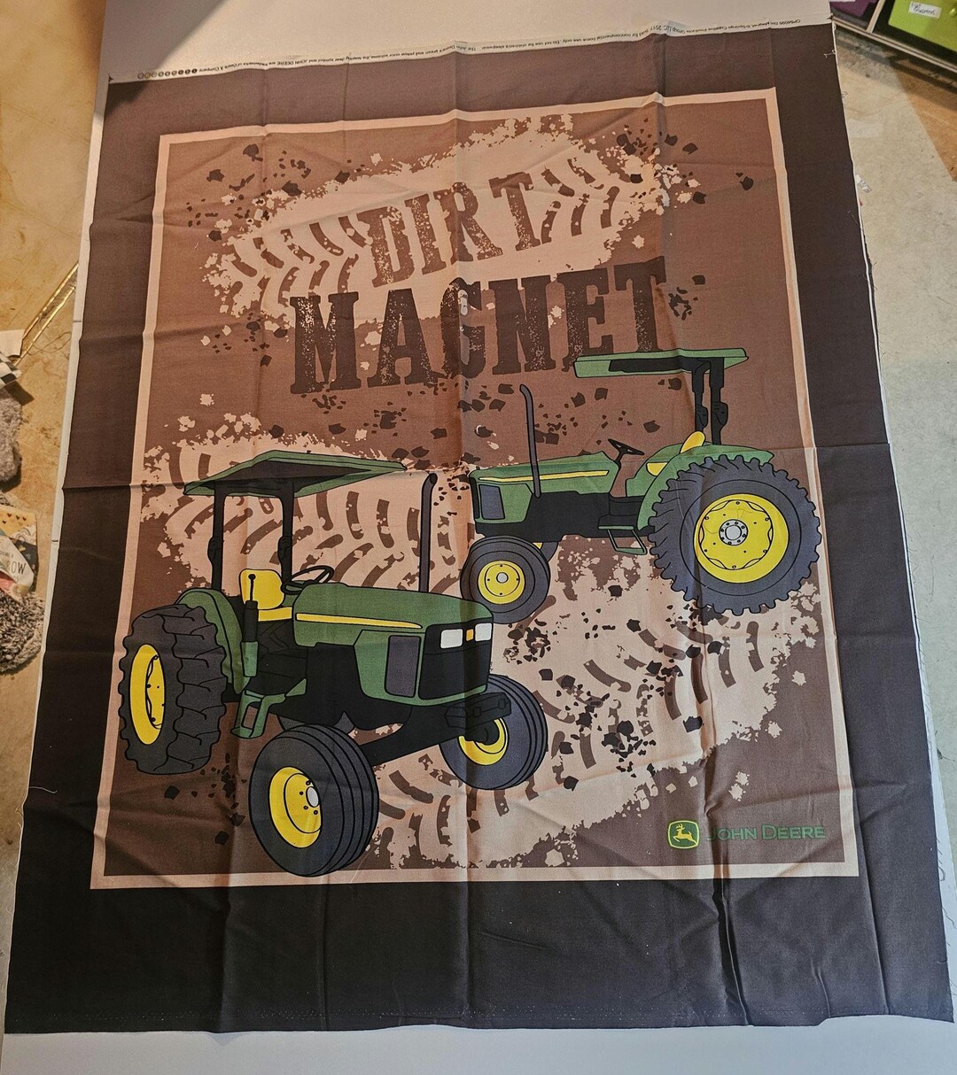 John Deere Dirt Magnet Fabric Panel - Etsy