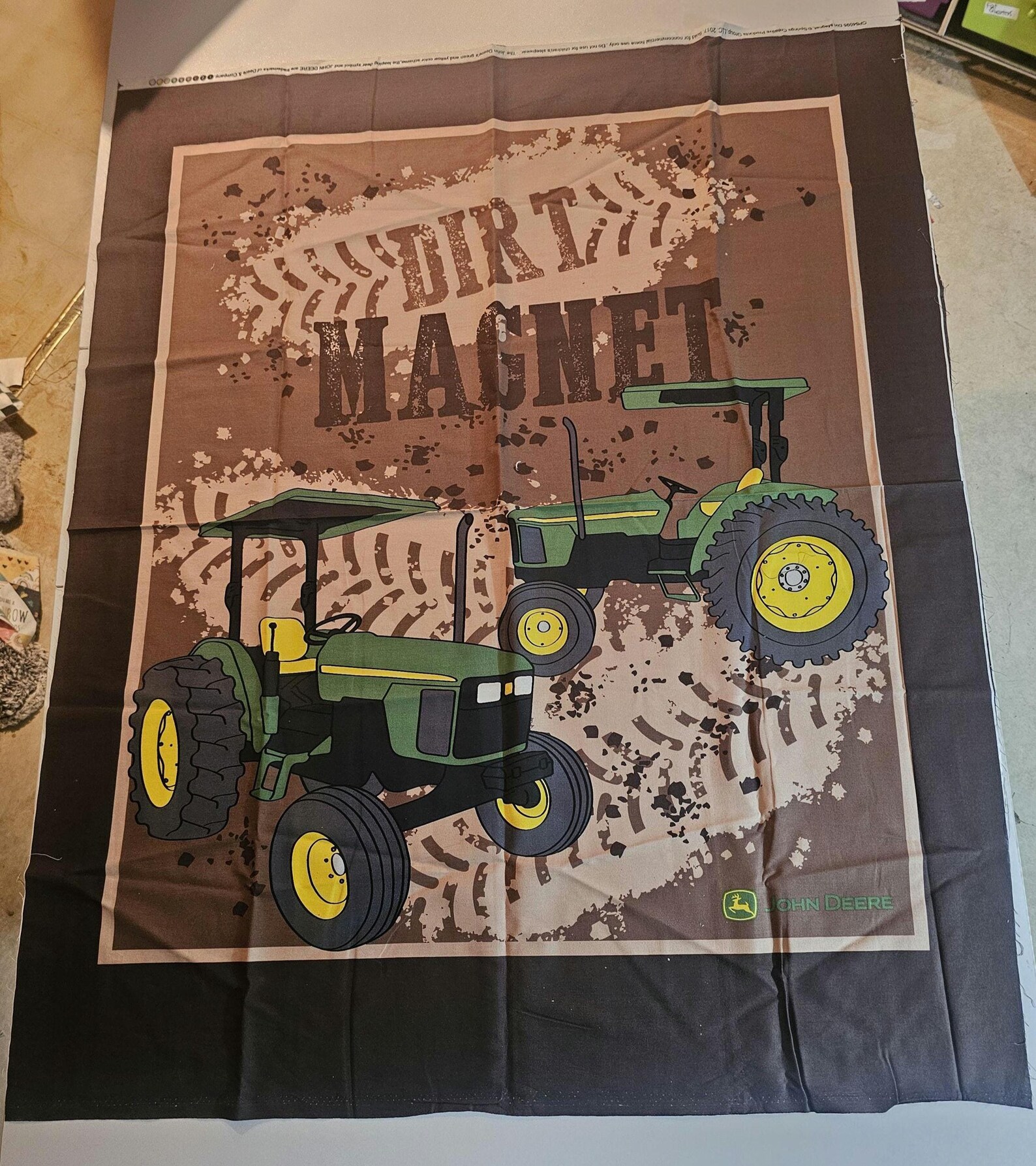 John Deere Dirt Magnet Fabric Panel - Etsy