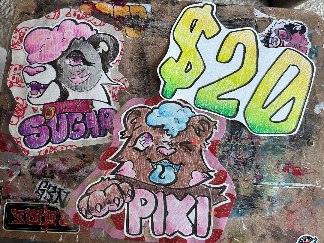 Custom Furry Badge Fursona Drawing for Fursuits and Conventions, Unique ...