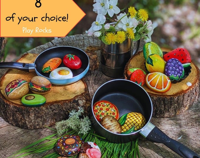 Food Painted Stones - Etsy