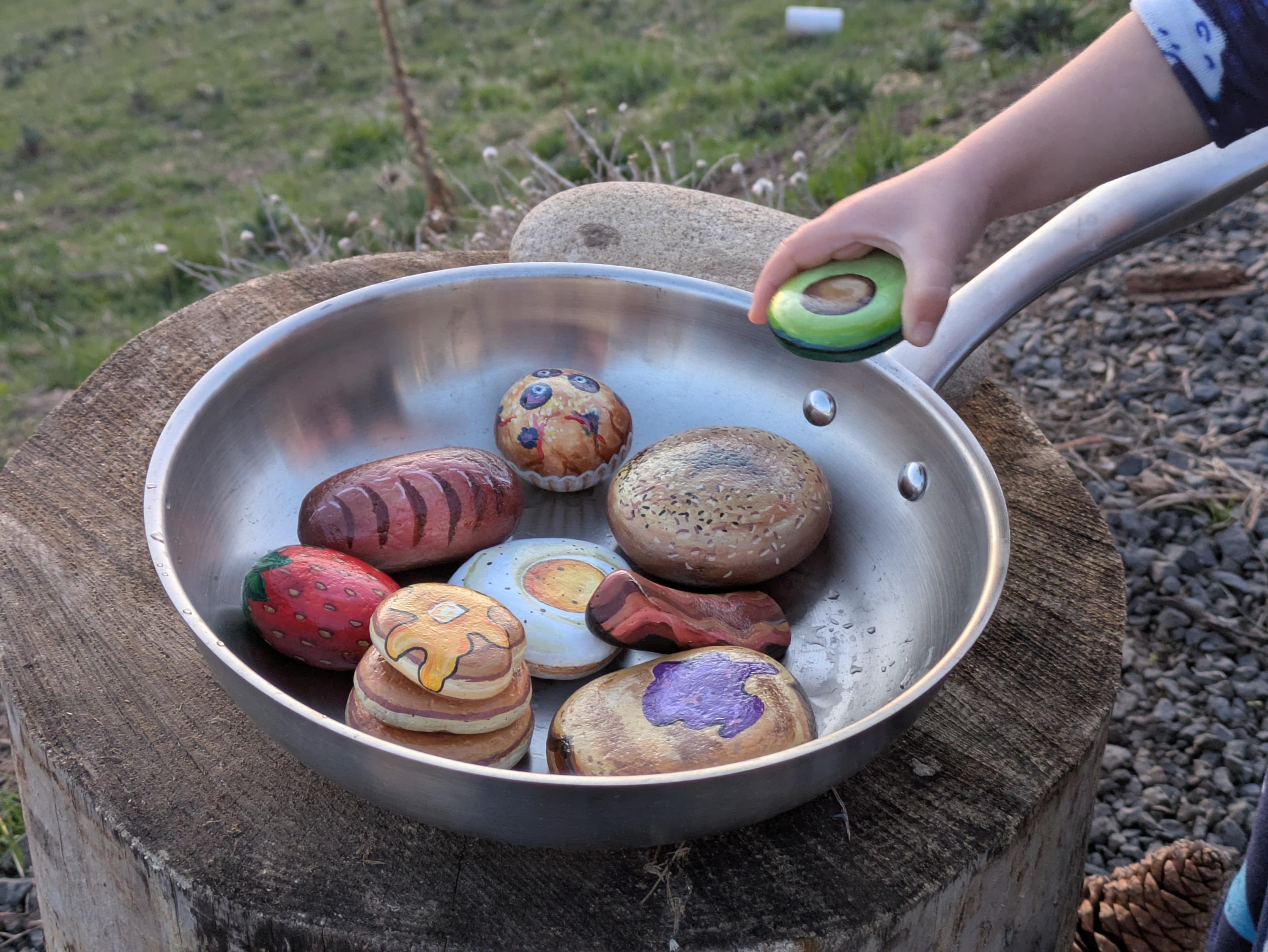 Mud Kitchen Stones - Play Food - Toy Kitchen Food Set - Sensory Stones ...
