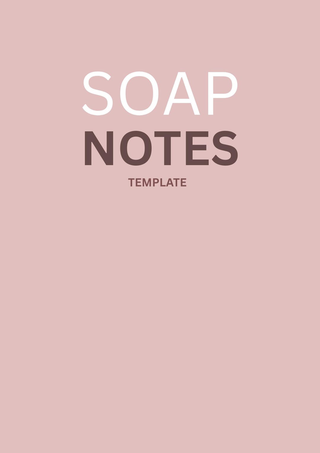 SOAP Notes Template | Pink Printable PDF for Therapy | Counseling ...