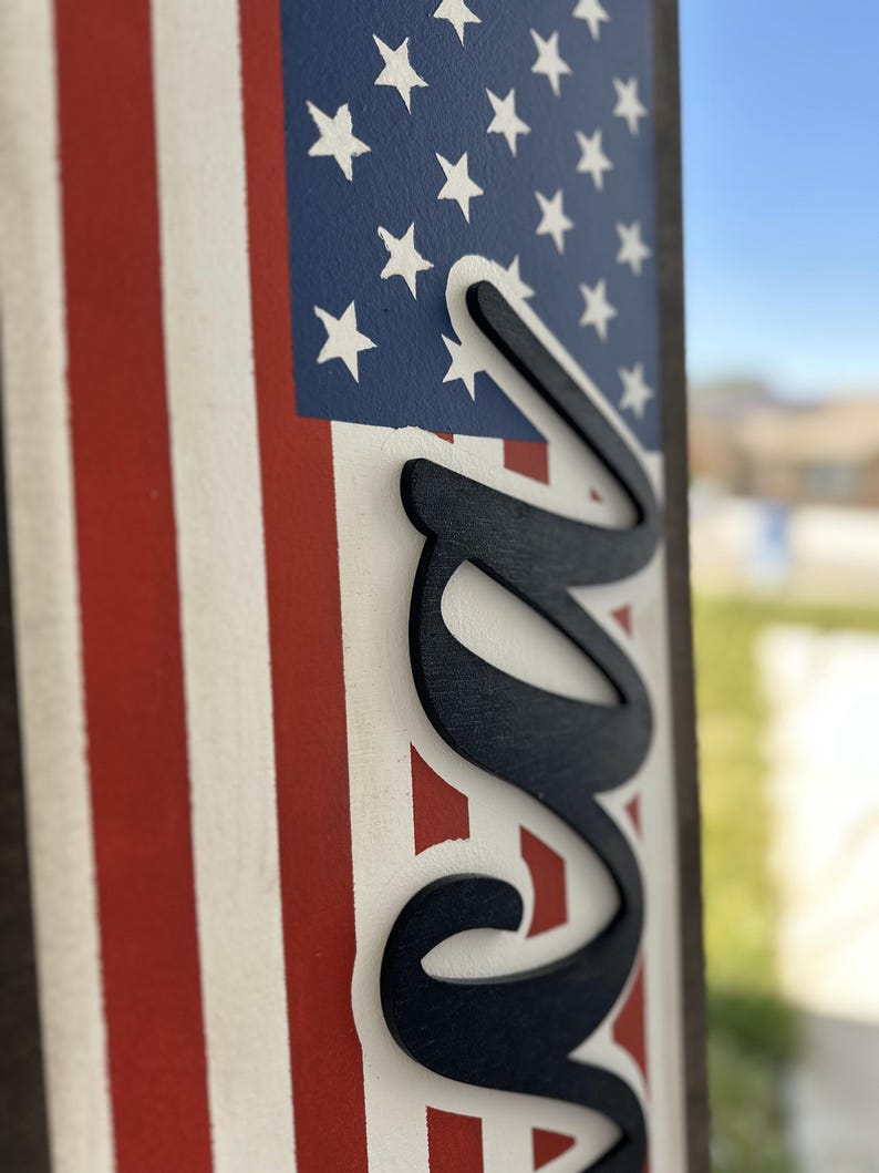 America Porch Leaner | 4th of July Decor | USA Porch Leaner | Patriotic ...