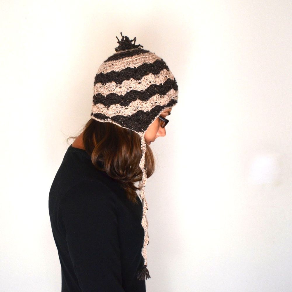 Crochet Hat Pattern Ear Flap Beanie Hat Pattern PDF - Etsy