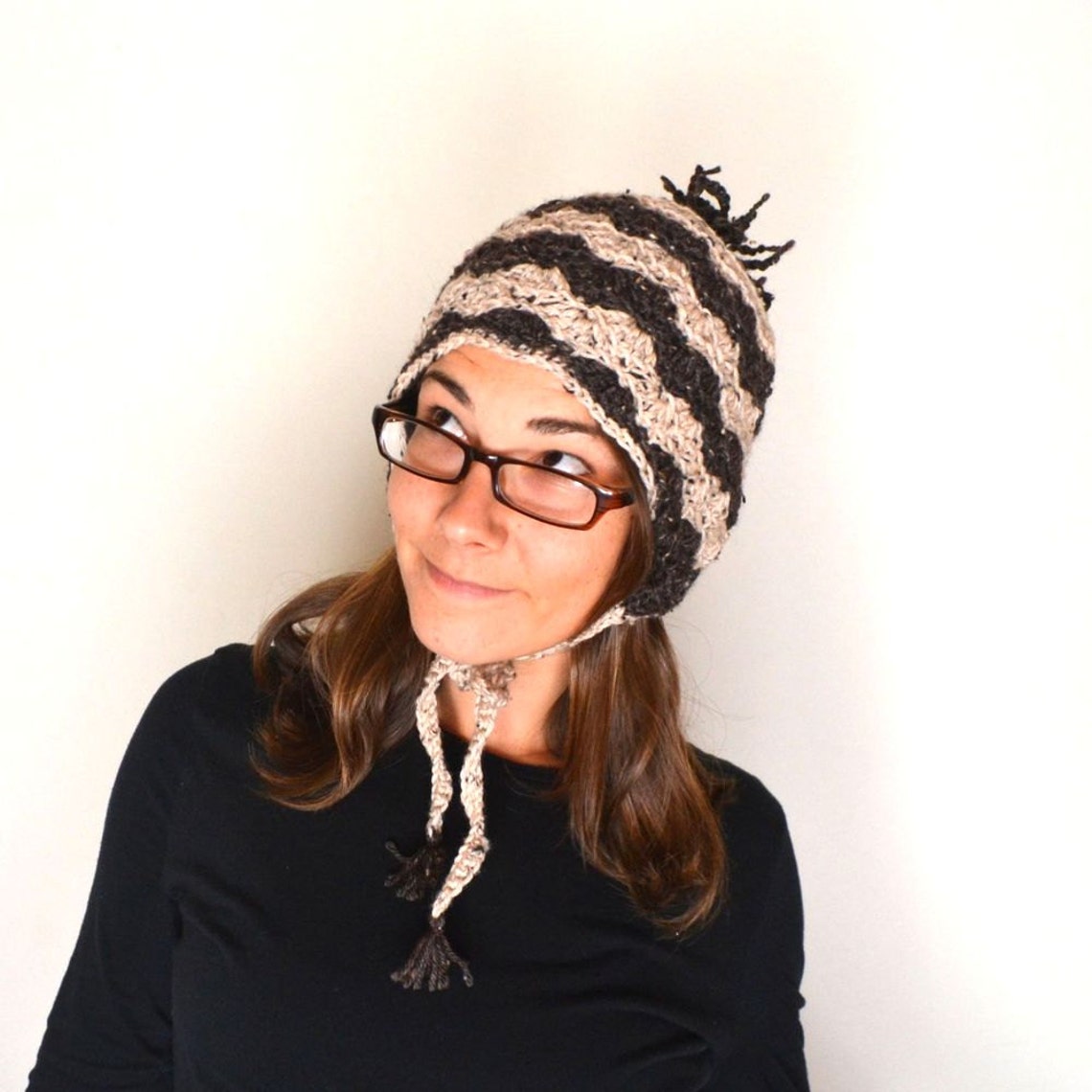 Crochet Hat Pattern Ear Flap Beanie Hat Pattern PDF - Etsy