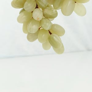 Green Onyx Marble Grapes: Stone Fruit Decor, Italian Mid-century - Etsy