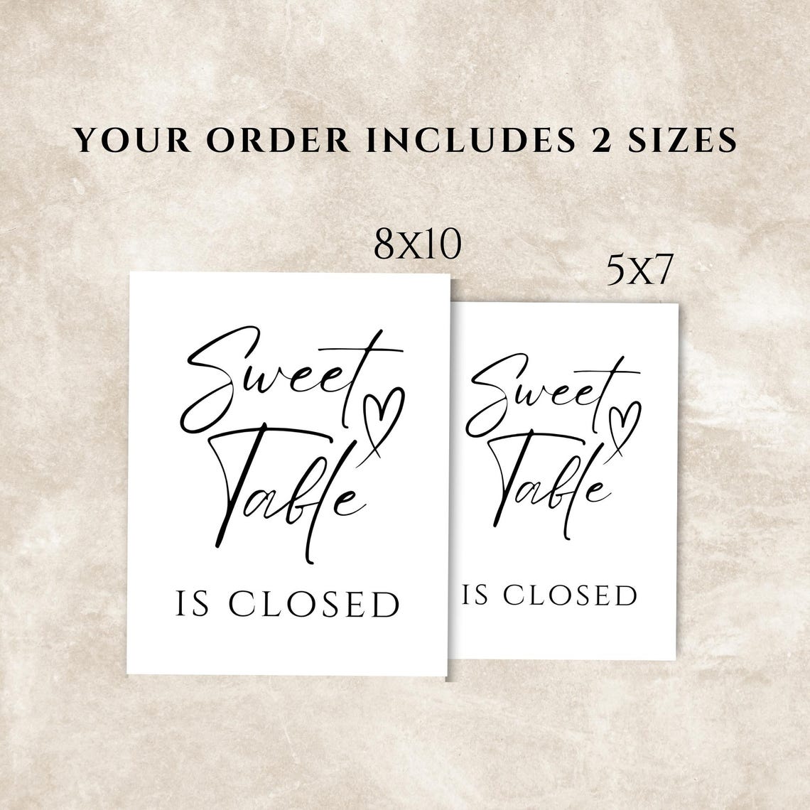 Dessert Table is Closed Sign Printable Wedding Sign Instant Download ...