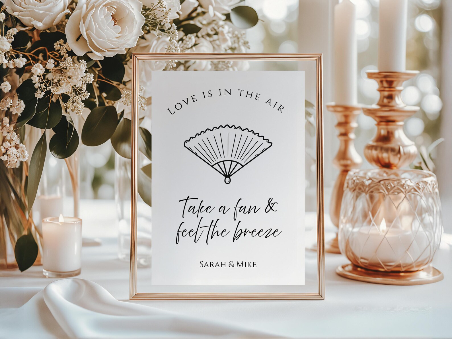 Wedding Fan Signage, Summer Wedding Sign, Outdoor Ceremony Decor ...