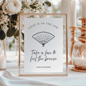 Wedding Fan Signage, Summer Wedding Sign, Outdoor Ceremony Decor ...