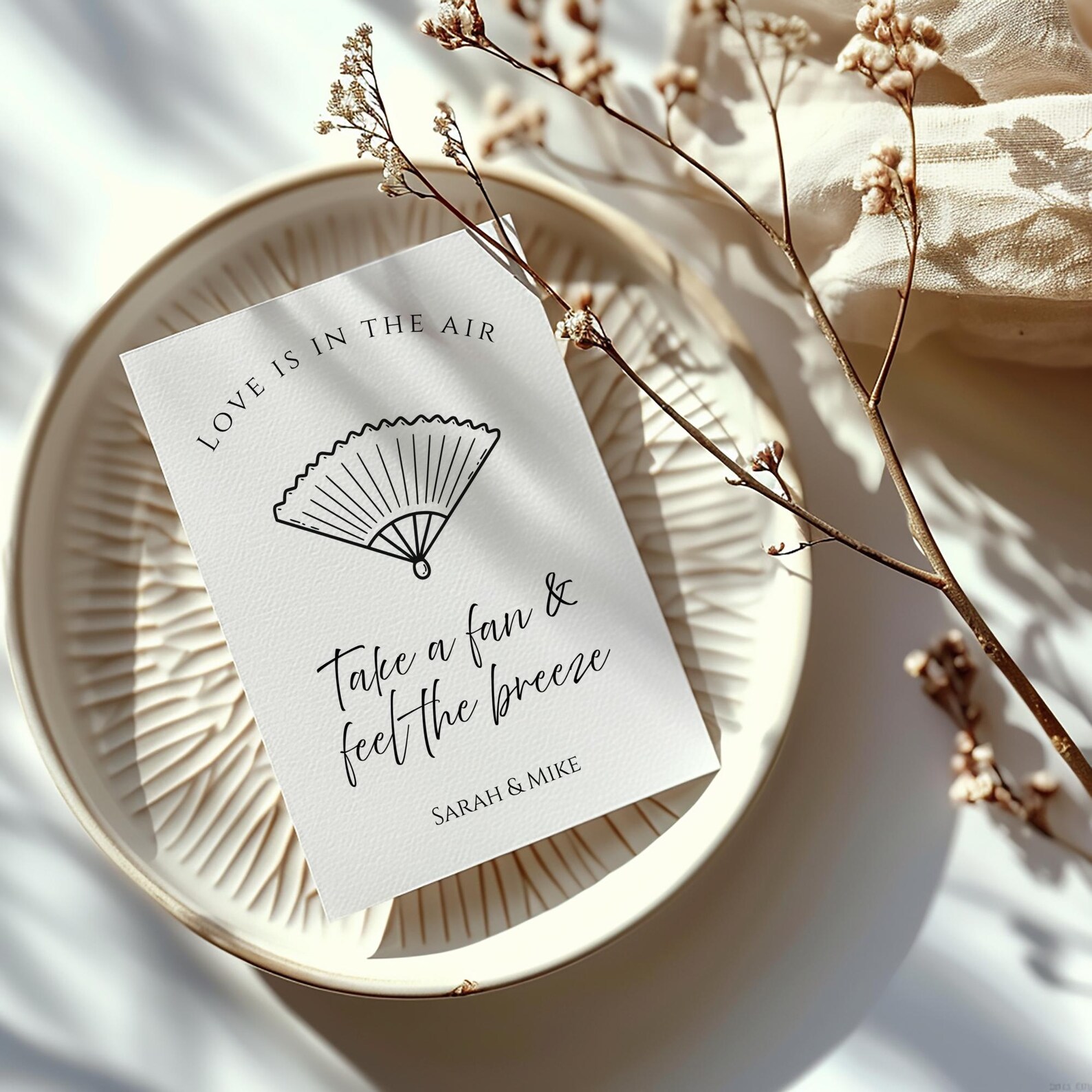 Wedding Fan Signage, Summer Wedding Sign, Outdoor Ceremony Decor ...