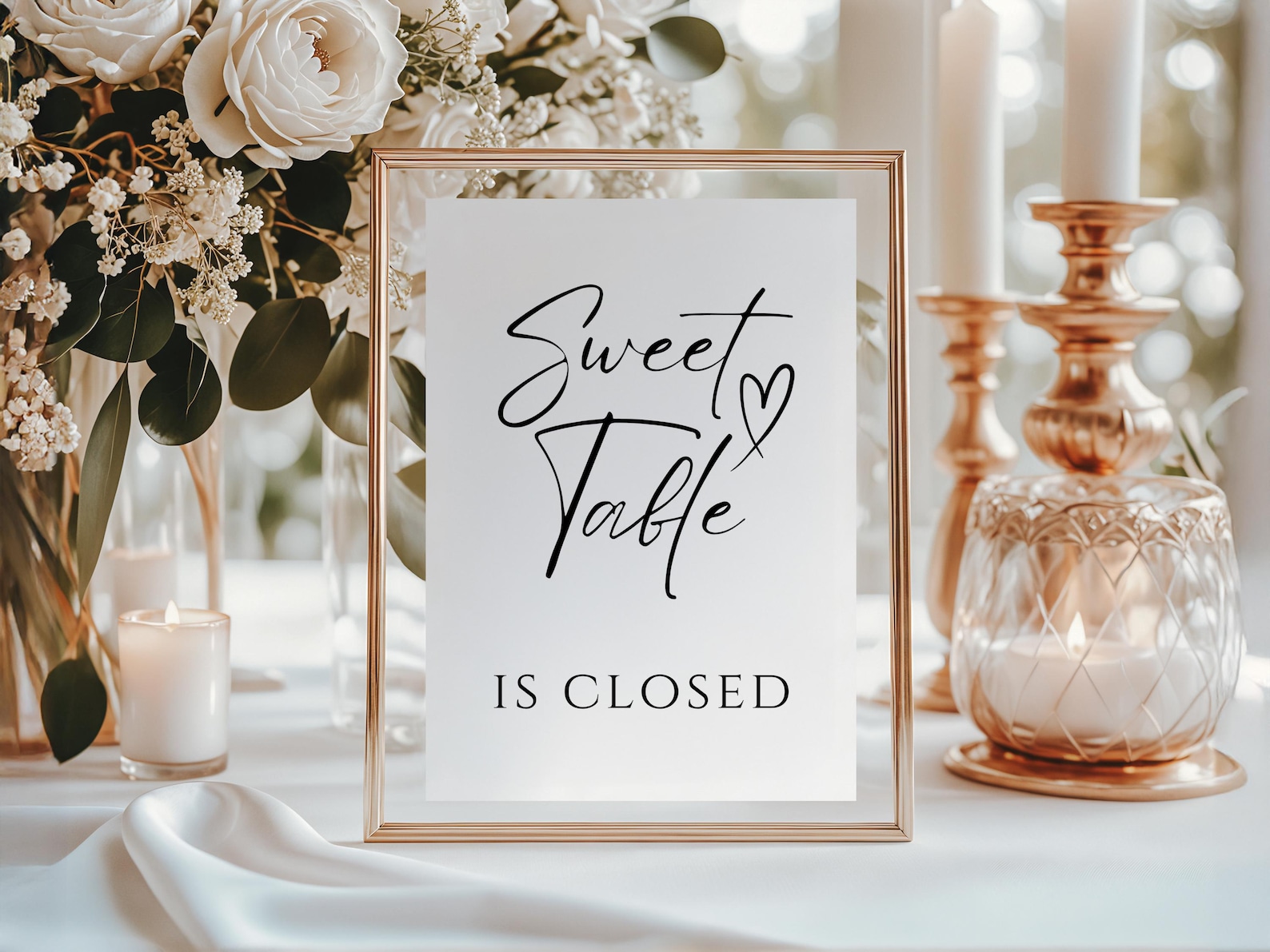 Dessert Table is Closed Sign Printable Wedding Sign Instant Download ...