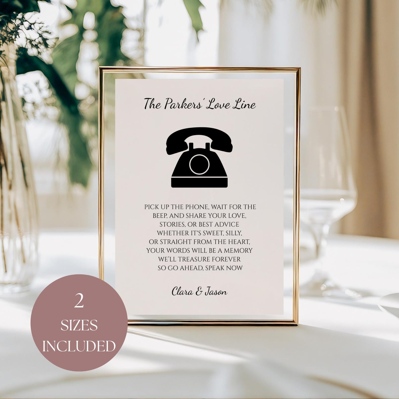 Audio Guest Book Sign, Leave a Message Phone Booth, Wedding Decor ...