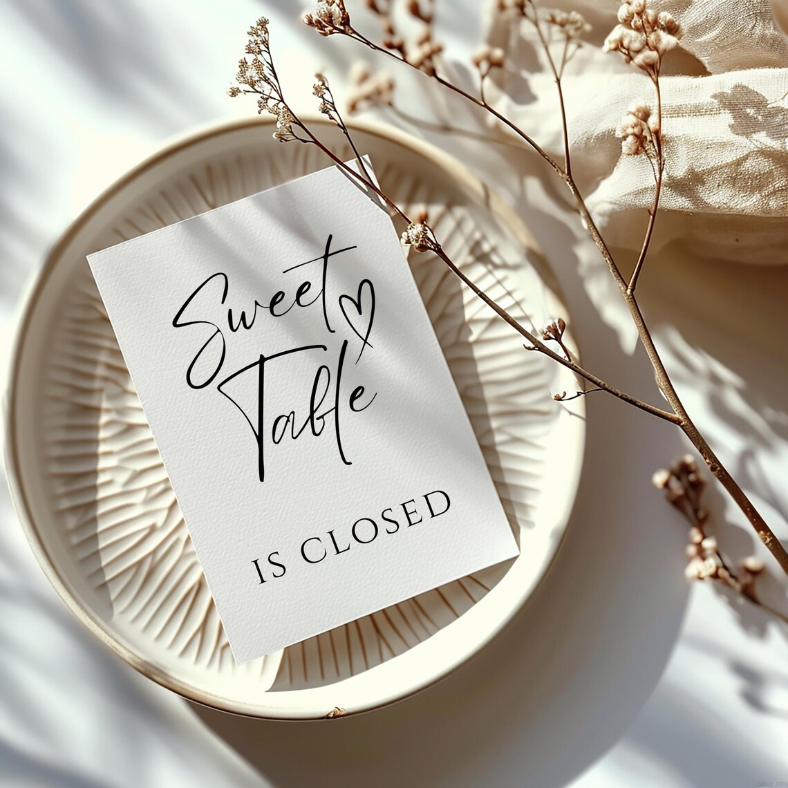Dessert Table is Closed Sign Printable Wedding Sign Instant Download ...