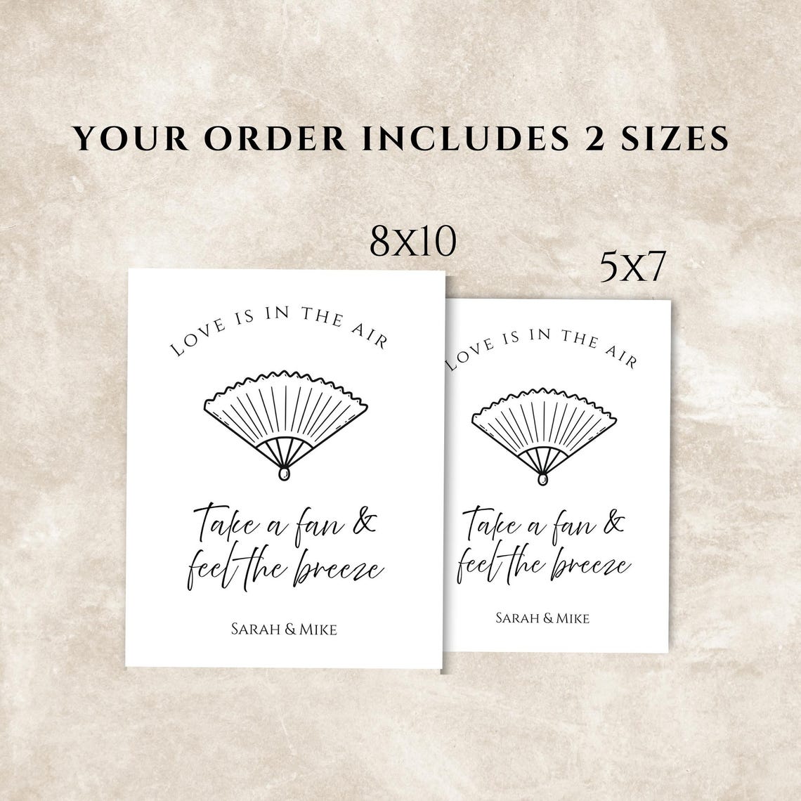 Wedding Fan Signage, Summer Wedding Sign, Outdoor Ceremony Decor ...