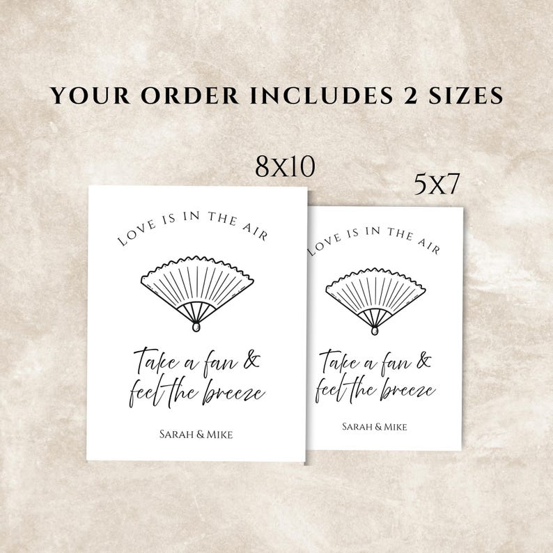 Wedding Fan Signage, Summer Wedding Sign, Outdoor Ceremony Decor ...