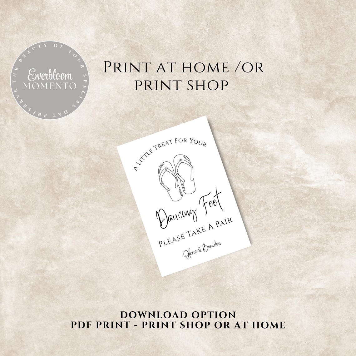 Signage for Slippers Wedding, Fun Dancing Feet Sign Template, Editable ...