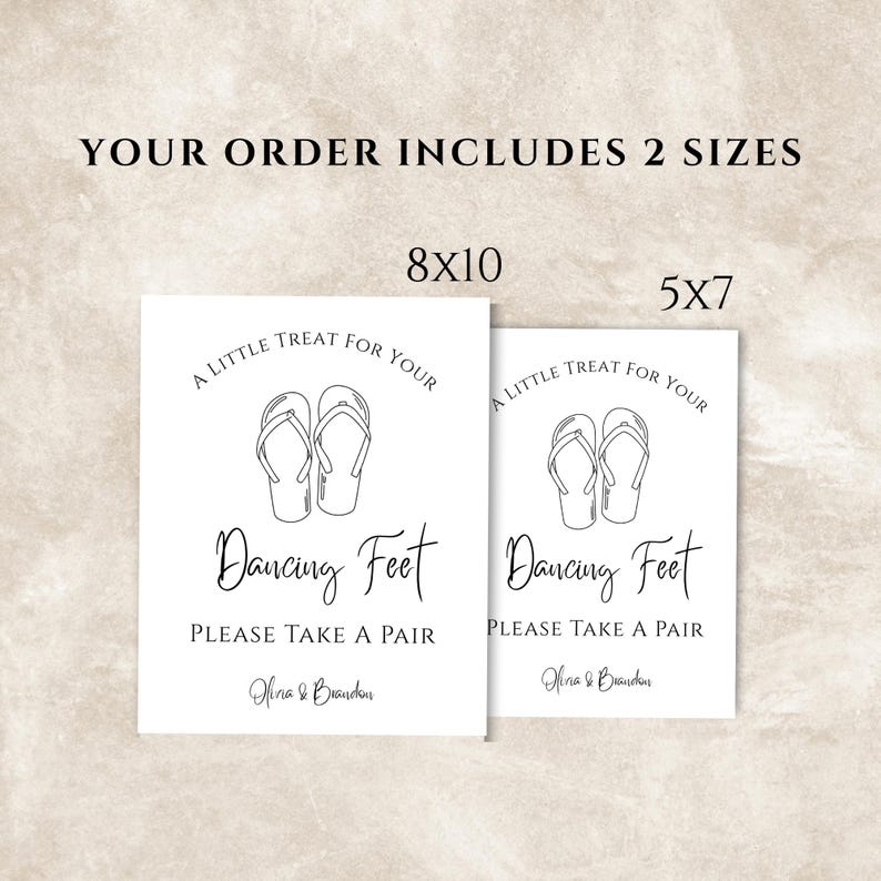 Signage for Slippers Wedding, Fun Dancing Feet Sign Template, Editable ...