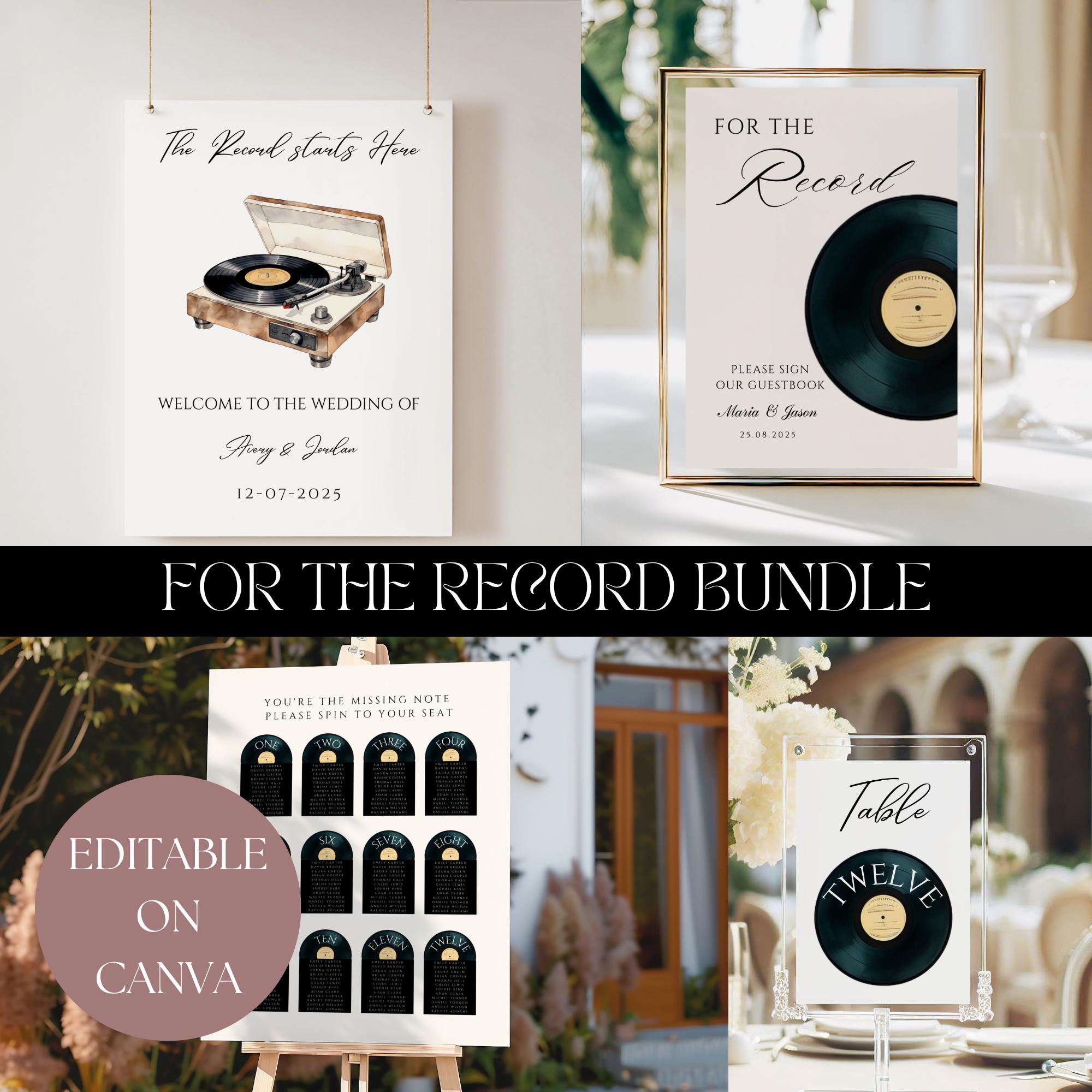 Record Seating Chart Wedding for the Record Please Sign Our Guestbook ...