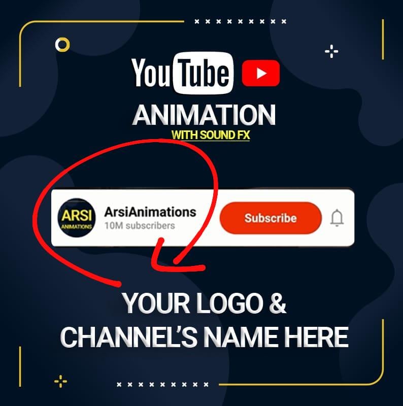 Custom Animated Youtube Subscribe Button Overlay for Video Intros 2025 Version Dark/light Theme ...