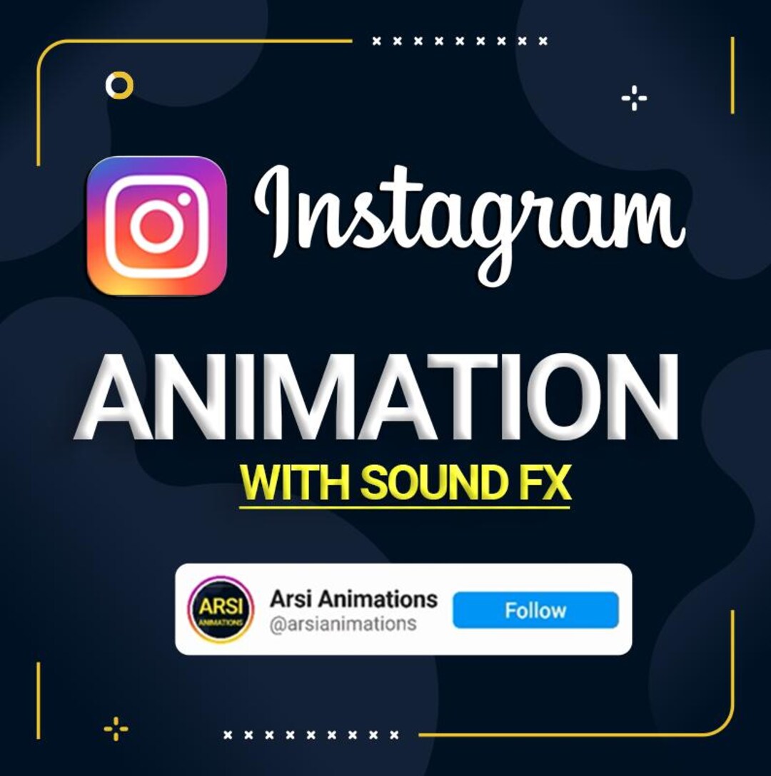 Personalized Animated Instagram Follow Button Overlay (with Sound FX ...