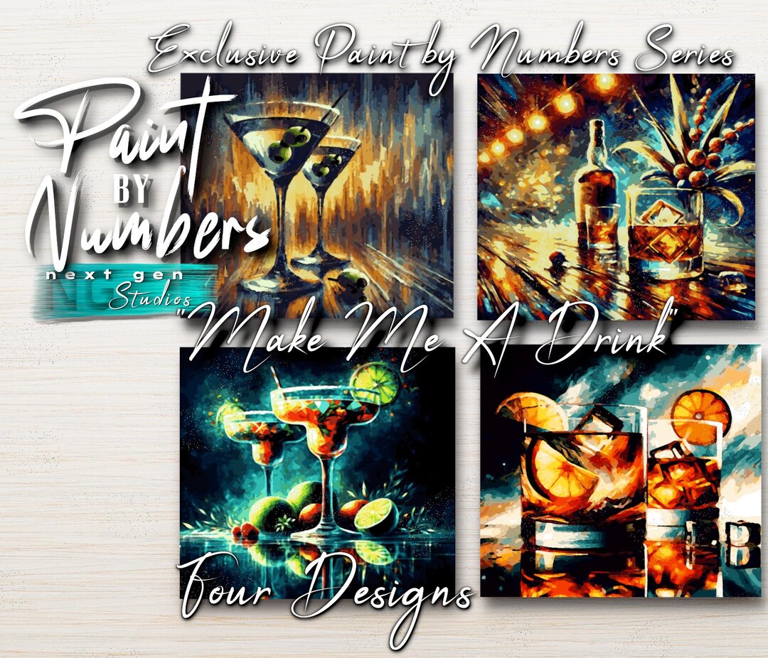 EXCLUSIVE SERIES! "make Me A Drink" Paint-by-numbers Kit From Pop ...